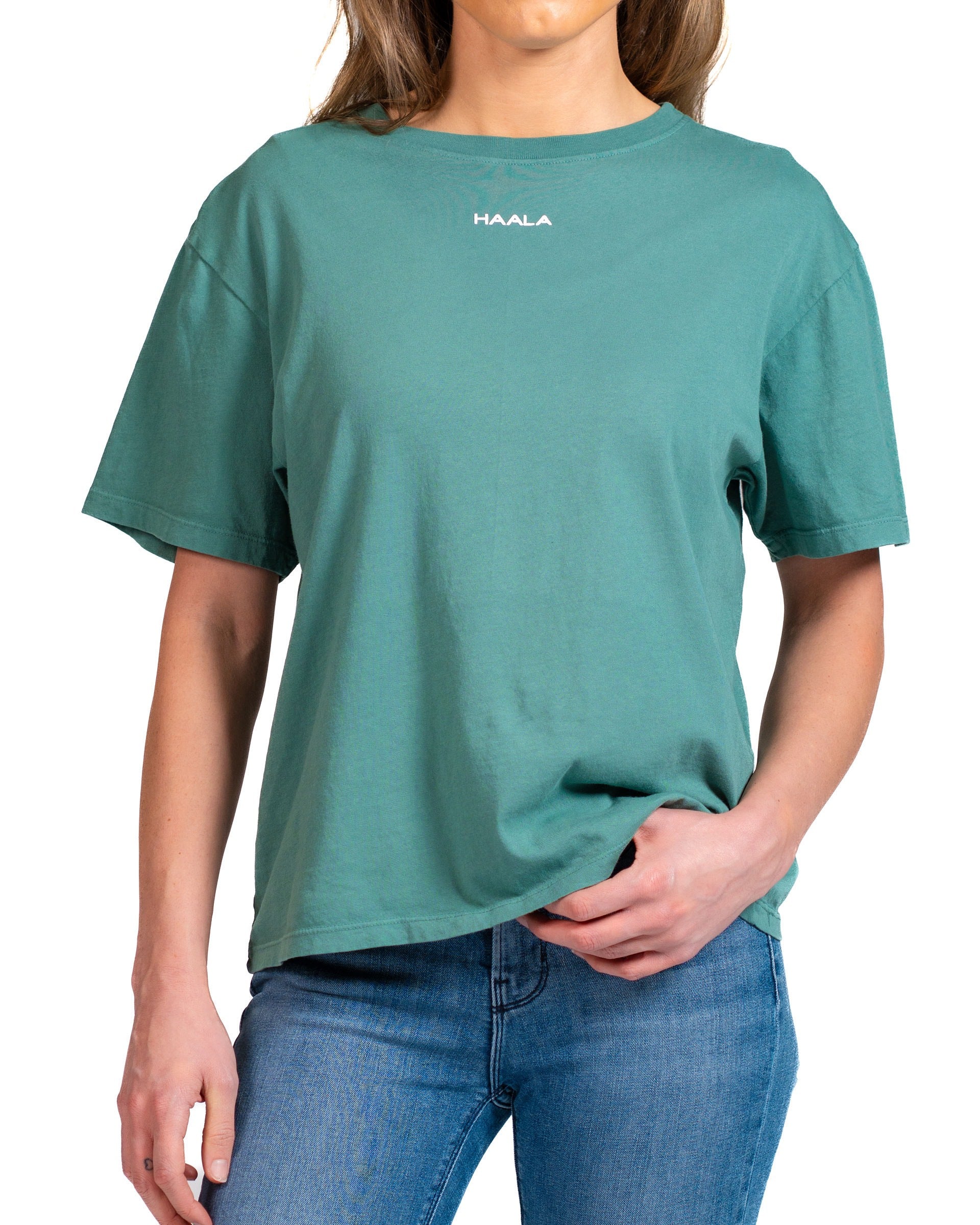 Relaxed Crew T-shirt : Silver Pine – HAALA Denim